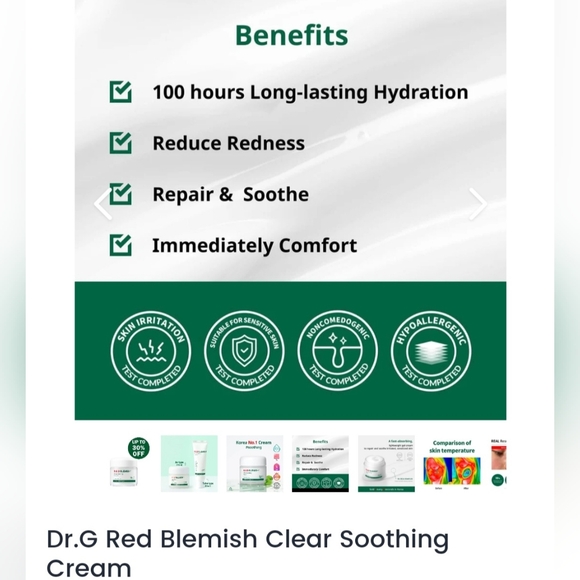 Dr G | Skincare | Dr Gs Red Blemish Clear Soothing Cream Korean ...